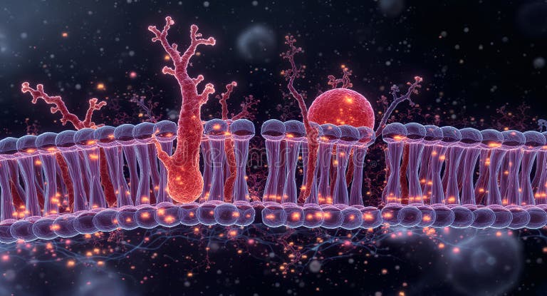 High-resolution View of Human Cell Membrane Structure with Glowing ...