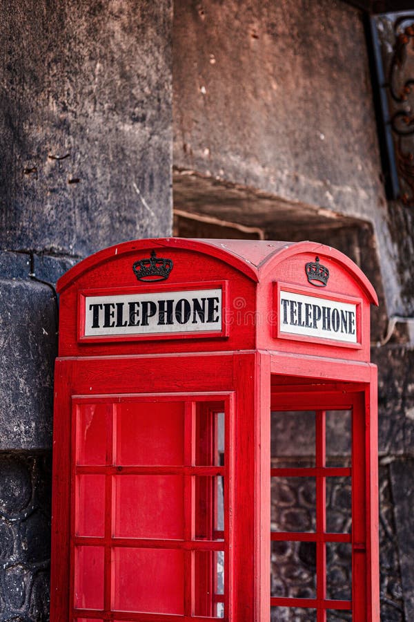 High Resolution Vintage Red Telephone Box, Colonial Telephone Box, Old ...