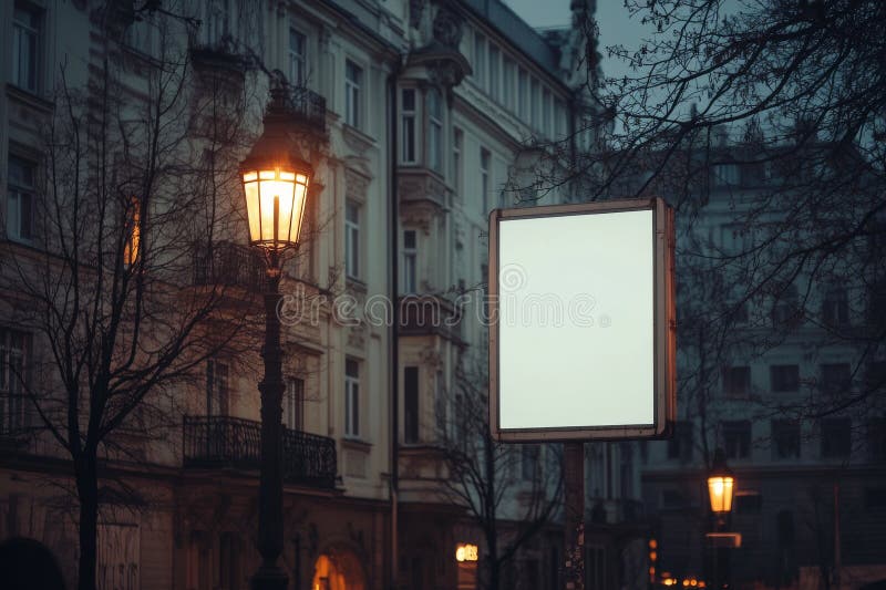 High-resolution Visual Capture of an Empty Advertising Billboard Next ...