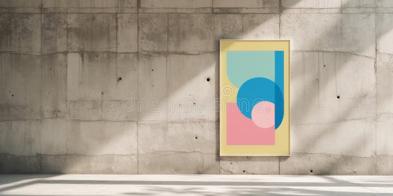High Resolution Visual of Concrete Wall with Poster Stock Image - Image ...
