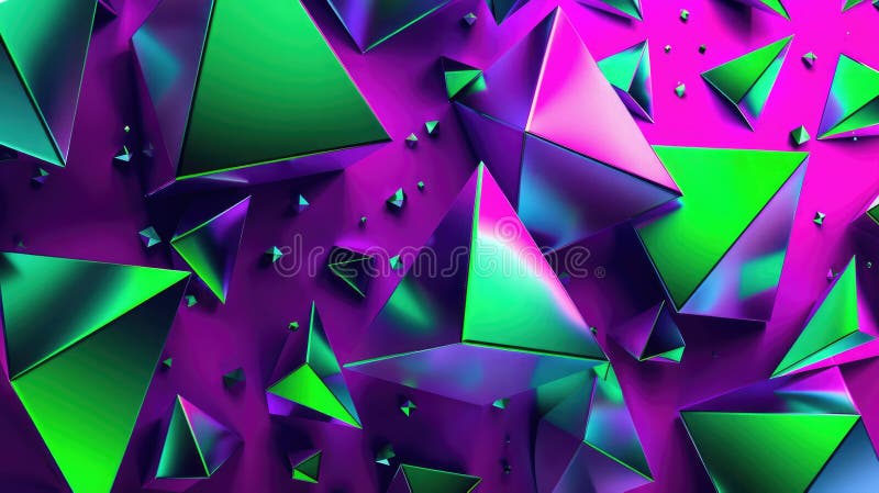 High Resolution Vivid 3D Geometric Pattern with Floating Pyramids ...