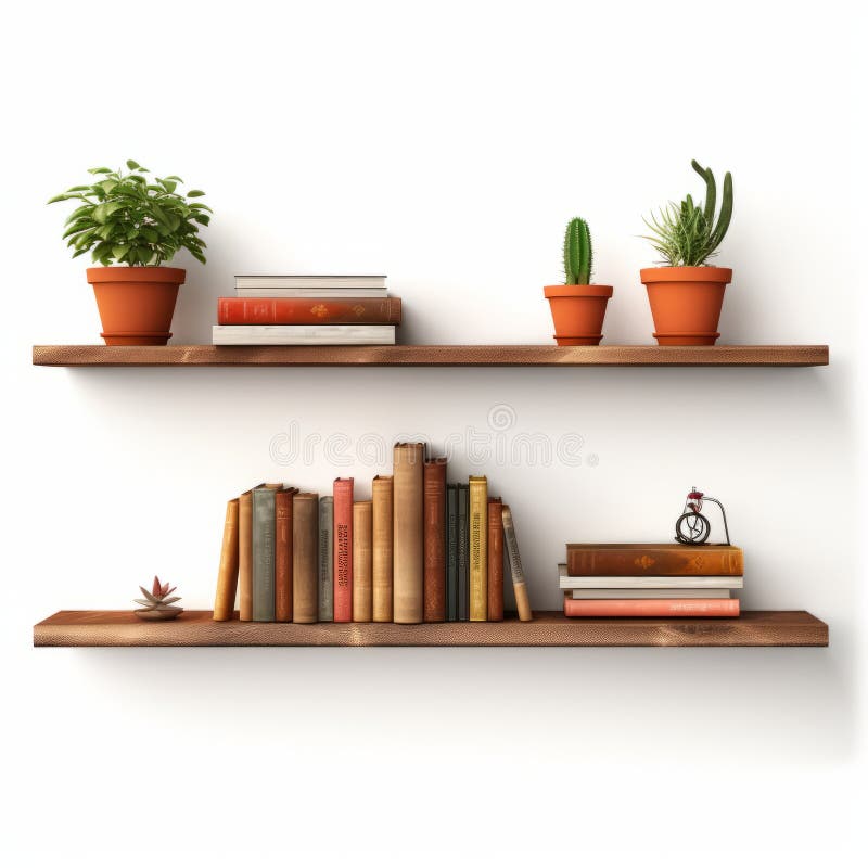 High Resolution Wall Shelf Isolated on White Background Stock ...