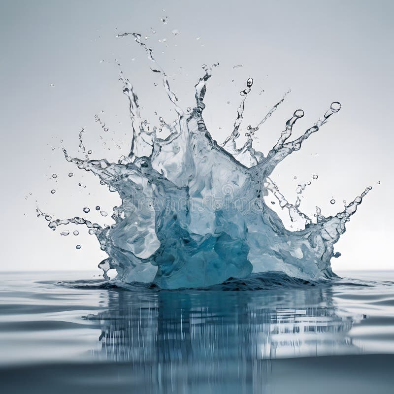 High Resolution Water Splashes Collection on White Background Stock ...