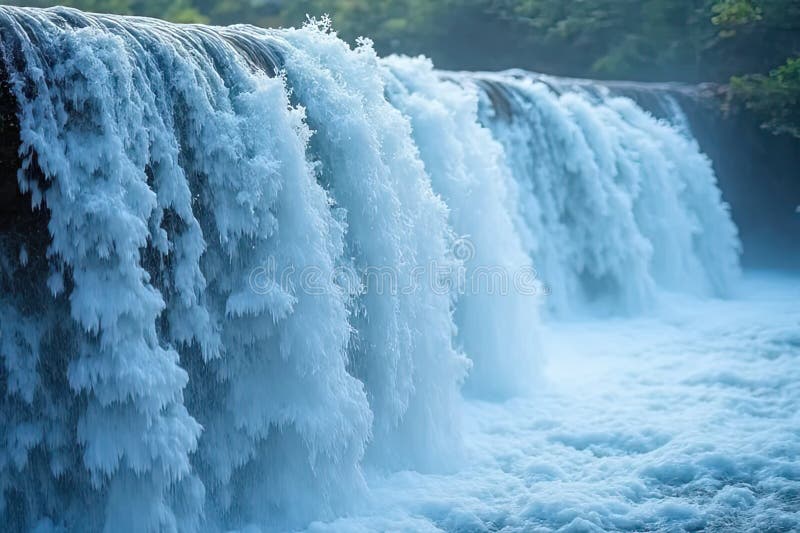 High-Resolution Waterfall Display Stock Illustration - Illustration of ...