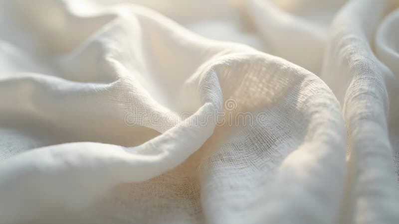 High-Resolution White Linen Fabric Texture, Soft, Natural Light Studio ...