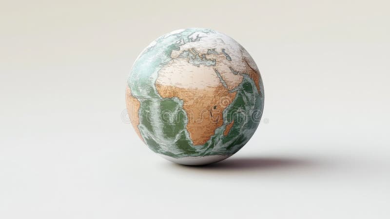 High-Resolution World Map Globe, Detailed Geographic Sphere for ...