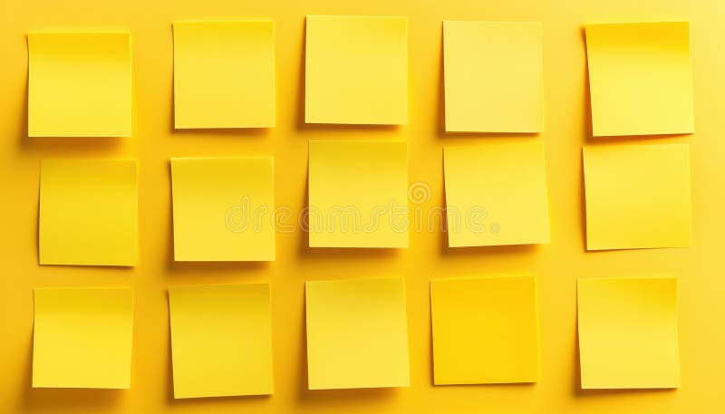 High Resolution Yellow Blank Memo Sticky Notes Paper with Shadow on ...