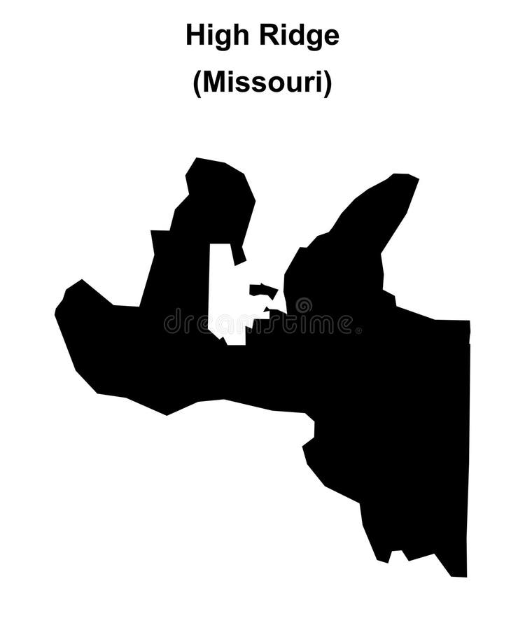 High Ridge outline map stock vector. Illustration of atlas - 387457317