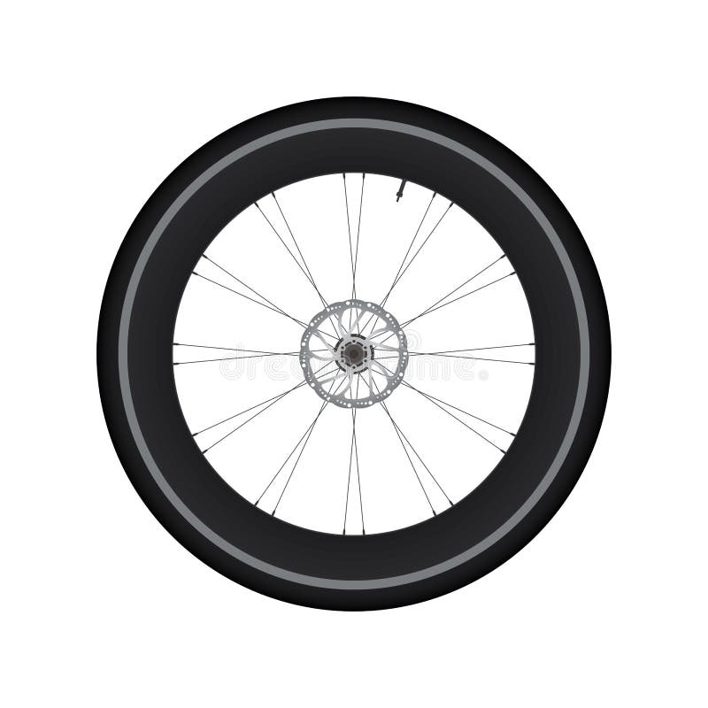 High Rim Wheel Road Bike with Disc Brake Vector Stock Vector ...
