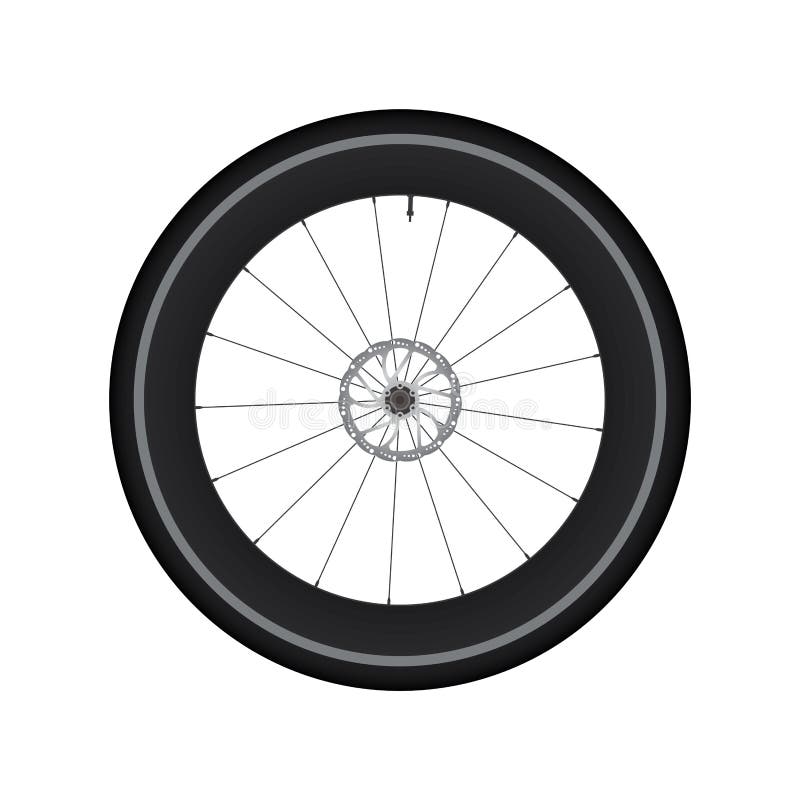 High Rim Wheel Road Bike with Disc Brake Vector Stock Vector ...