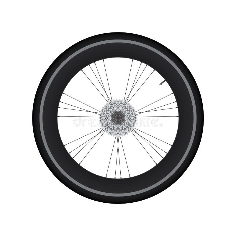 High Rim Wheel Road Bike with Gear Vector Stock Vector - Illustration ...