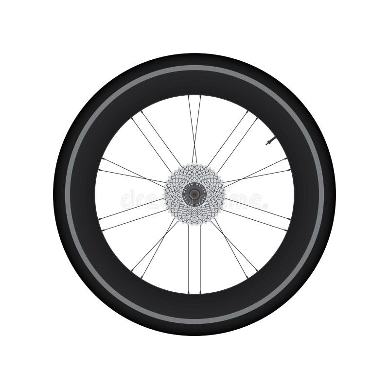 High Rim Wheel Road Bike with Gear Vector Stock Vector - Illustration ...