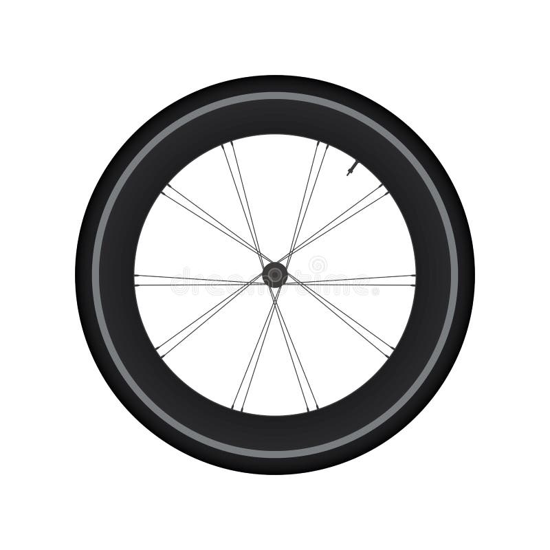 High Rim Wheel Road Bike Vector Stock Vector - Illustration of round ...