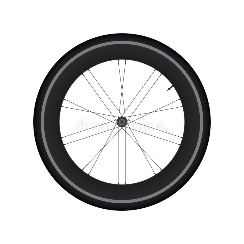 High Rim Wheel Road Bike with Gear Vector Stock Vector - Illustration ...
