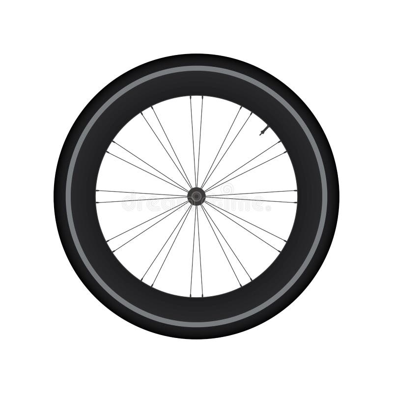 High Rim Wheel Road Bike with Gear Vector Stock Vector - Illustration ...