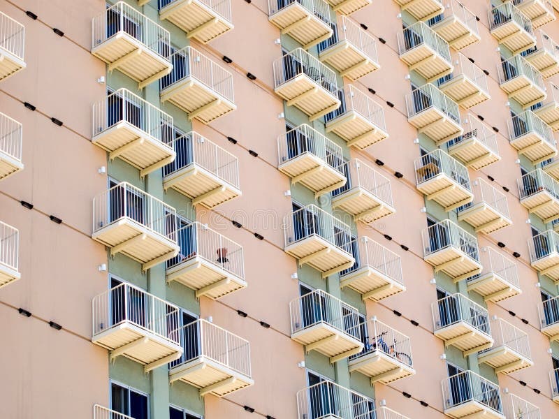 High Rise Apartment Balconies Stock Photo - Image of decks, deck: 215976414