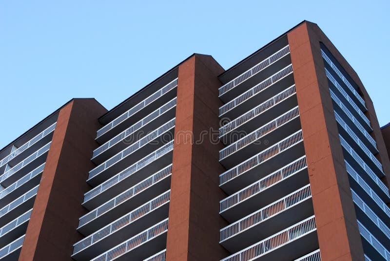 High Rise Apartment Building Stock Image - Image of balcony, apartment ...
