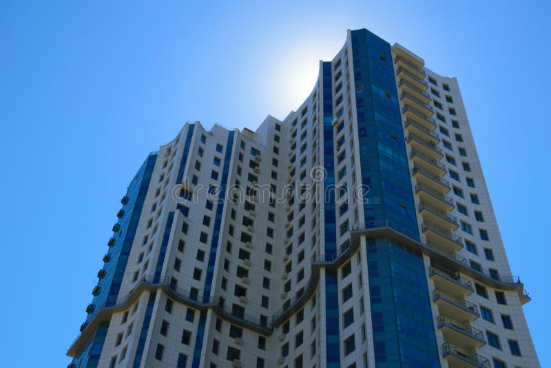 High-rise Apartment Building Stock Photo - Image of building, design ...