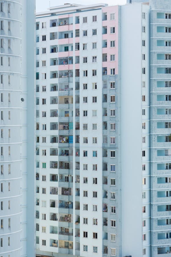 High Rise Apartment Building Stock Image - Image of plaster, housing ...