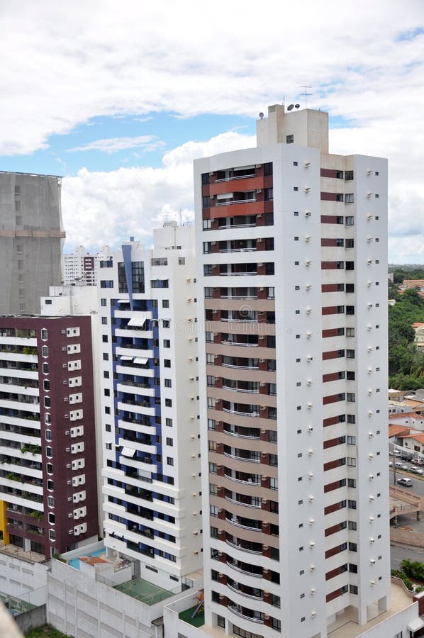 High Rise Apartment Buildings Stock Photo - Image of background, tall ...