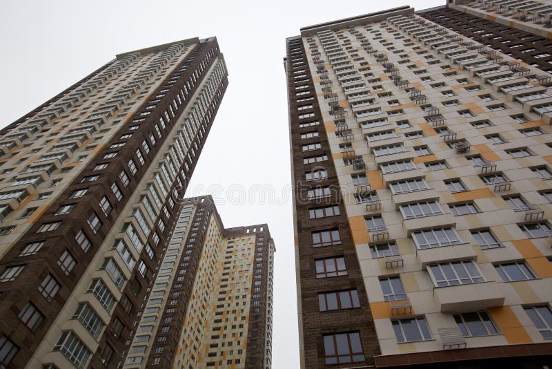 High-rise Apartment Buildings Stock Image - Image of high, property ...
