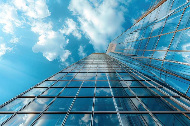 High Rise Blue Modern Office Building Ai Photo Stock Illustration ...