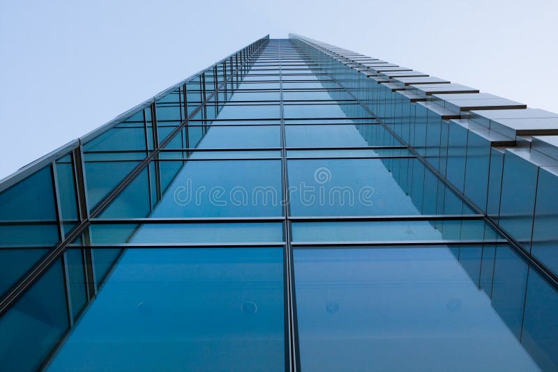 High-rise Blue Office Building Stock Image - Image of estate ...