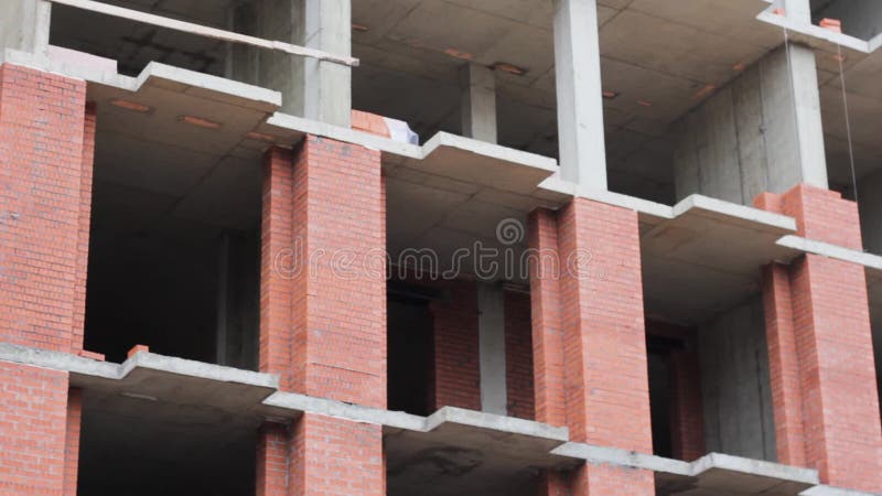 High-rise Brick Building. Construction Structure Development Site Stock ...