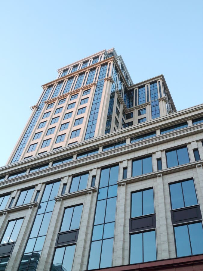 Buildings at an Acute Angle Leaving in Height Autumn Cloudy Weather ...