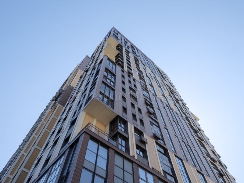 High-rise Building Against the Blue Sky Stock Photo - Image of ...