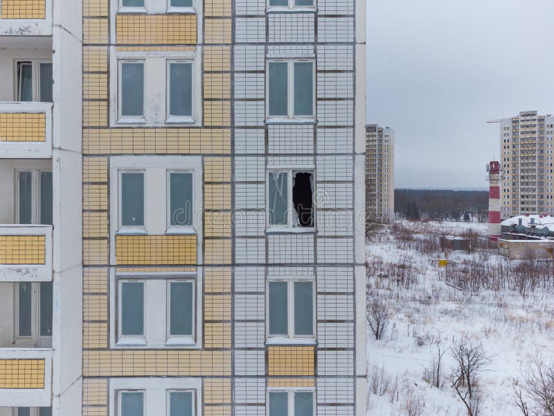 High-rise Building Background, House Facade with Repeating Windows ...