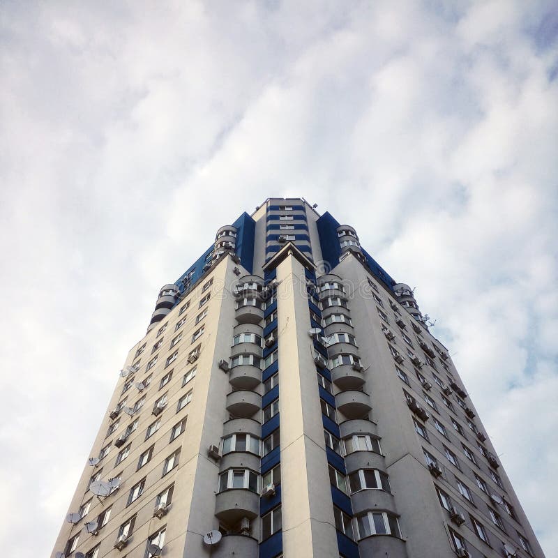 High-rise building stock image. Image of dwelling, corner - 95394437
