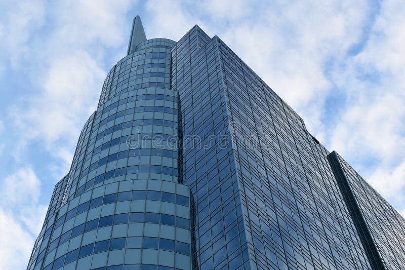 High Rise Building with Blue Sky and White Clouds, Business Concept ...