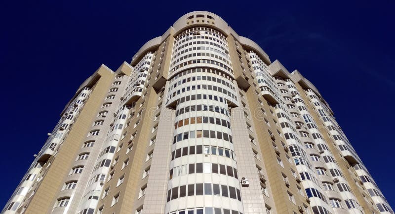 High-rise Building, Bottom View Editorial Photo - Image of clouds ...