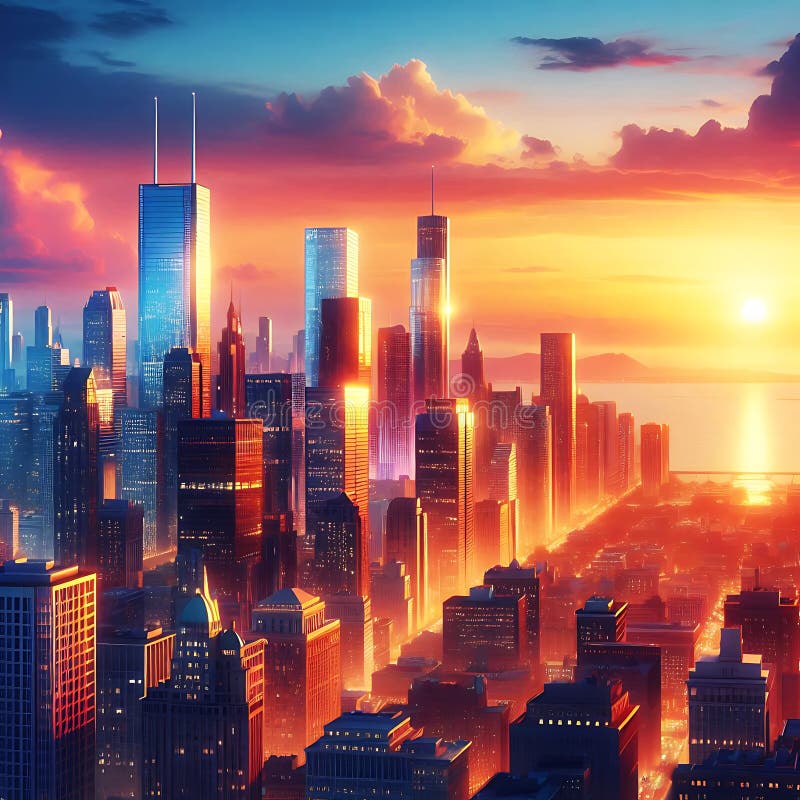 High Rise Building City in the World Stock Image - Image of ...