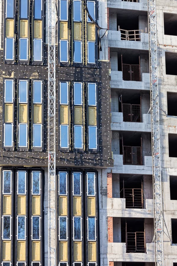 High-rise Building Construction Stock Image - Image of tower ...