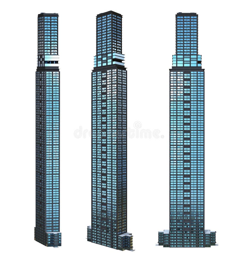 High Rise Building Exterior Stock Illustration - Illustration of ...