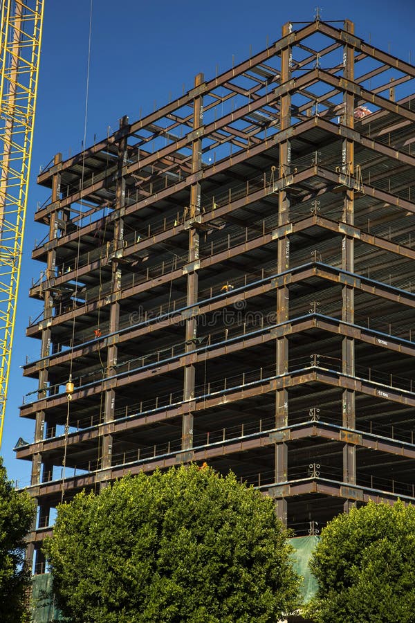 High Rise Frame Under Construction Stock Image - Image of modern, flat ...