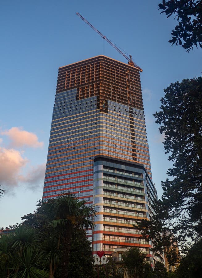 High-rise Building Glazing. Facade of the New Building Stock Photo ...