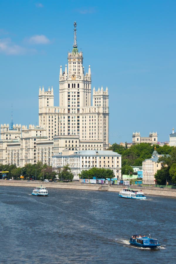 High-rise Building on Kotelnichesky in Moscow Stock Photo - Image of ...