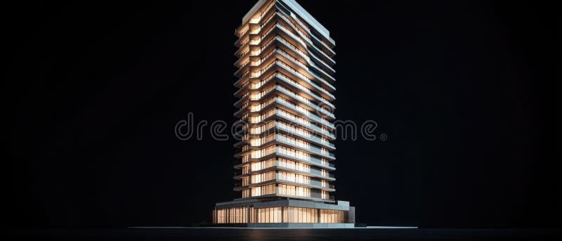 A High-rise Building with Many Windows on Multiple Floors, Suitable for ...