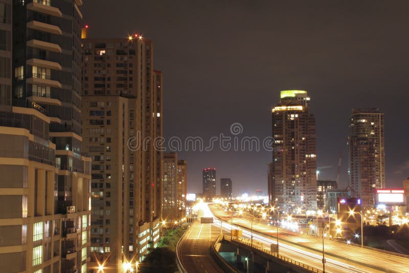 High Rise Building During Night Time Picture. Image: 83014702