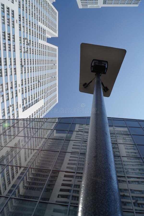 High-rise Building Reflection in a Mirror Facade of Office Build Stock ...
