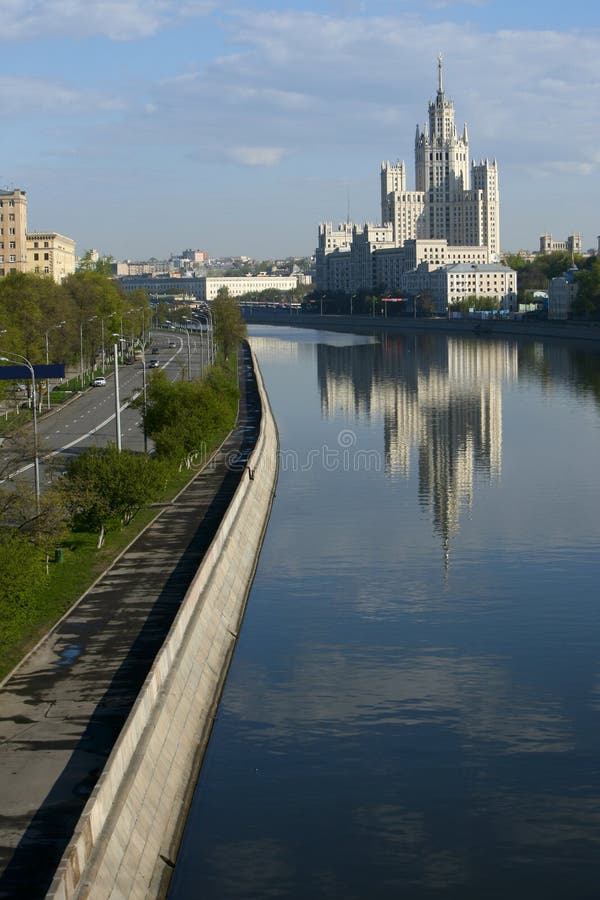 High-rise Building on River Quay Stock Image - Image of quay, river ...