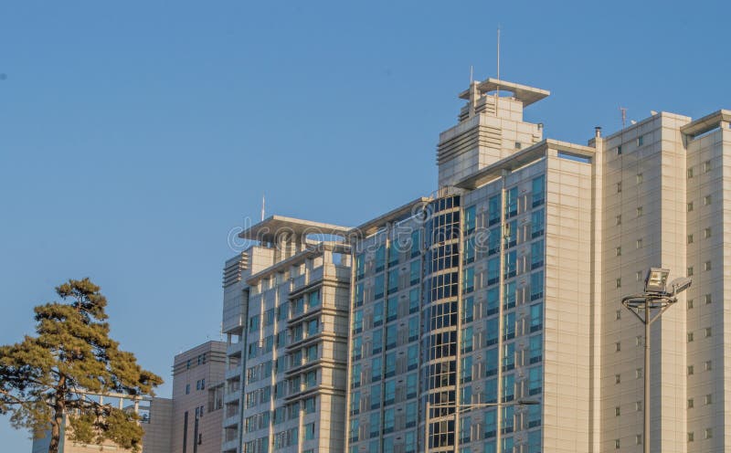 High Rise Apartment Building in Seoul Stock Photo - Image of housing ...
