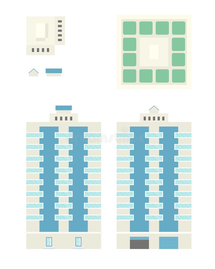 High-Rise Building - Template for Creation Axonometric Projections ...