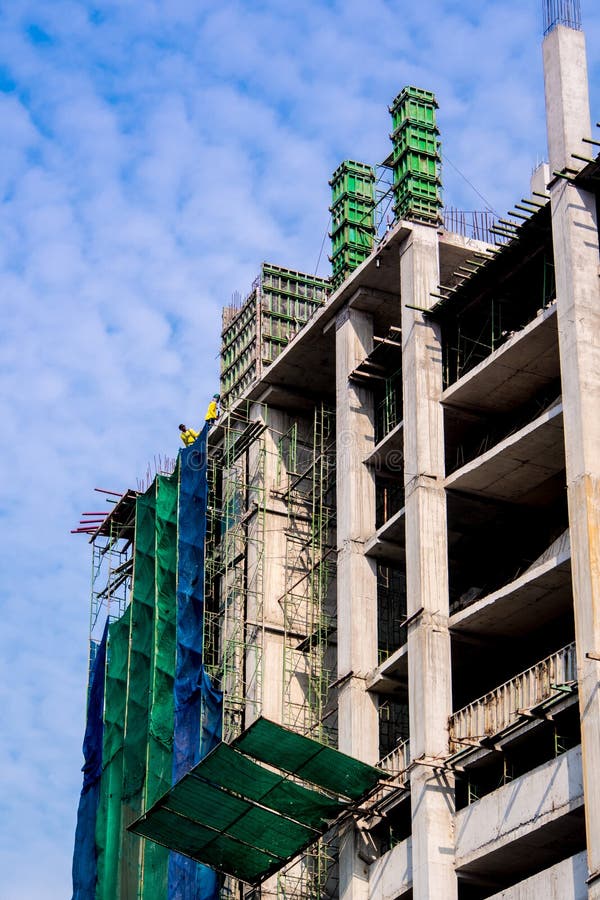 High-rise Building Under Construction Stock Image - Image of rise, work ...