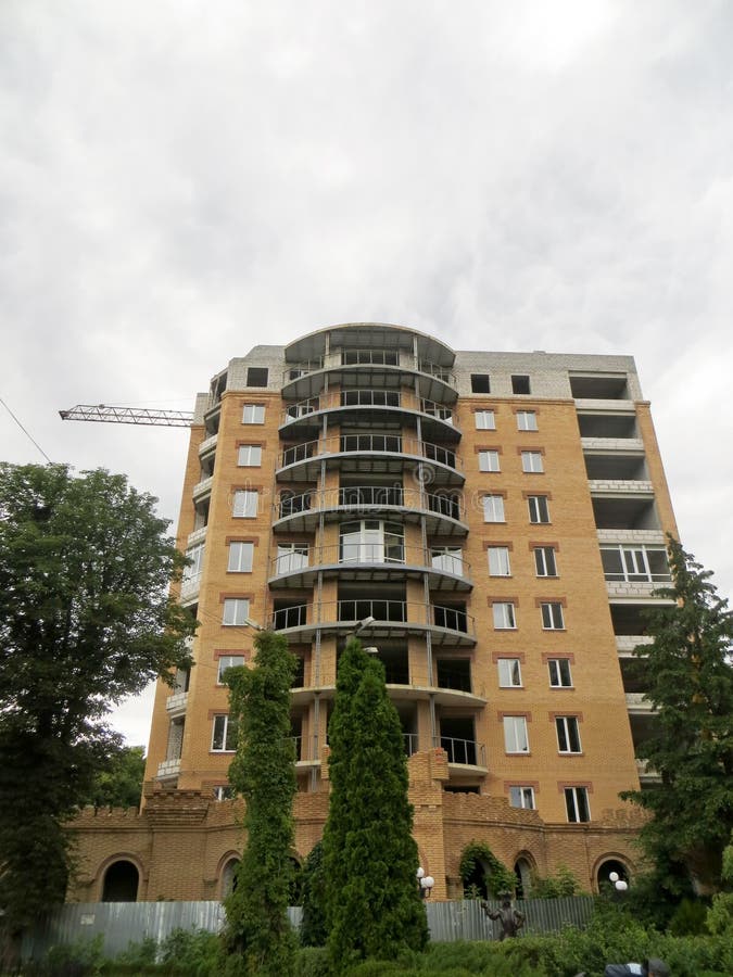 High-rise Building Under Construction Stock Image - Image of industrial ...