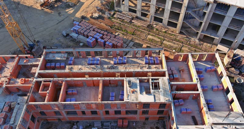 High Rise Building Under Construction in Assembling the Frame from ...