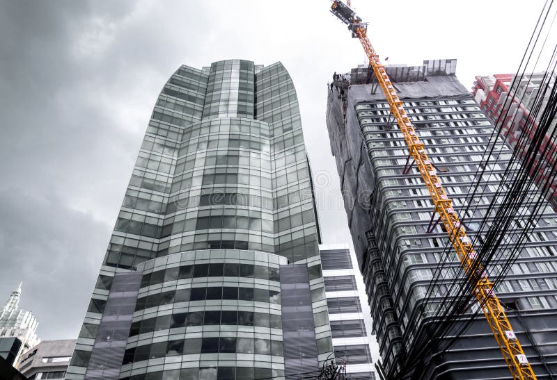 The High-rise Building Under Construction Stock Photo - Image of ...